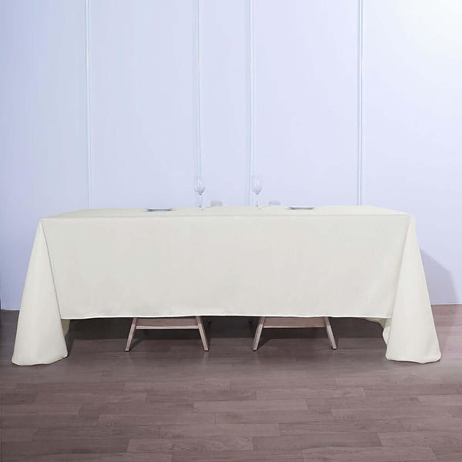 Efavormart 10PCS 90x132 Ivory Wholesale Rectangle Polyester Rectangle ...