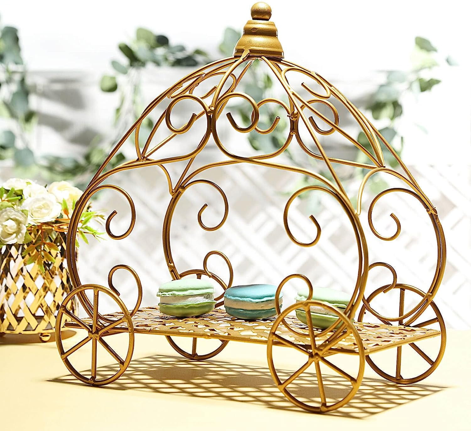 Efavormart 11" Cinderella Pumpkin Carriage Centerpiece, Decorative ...