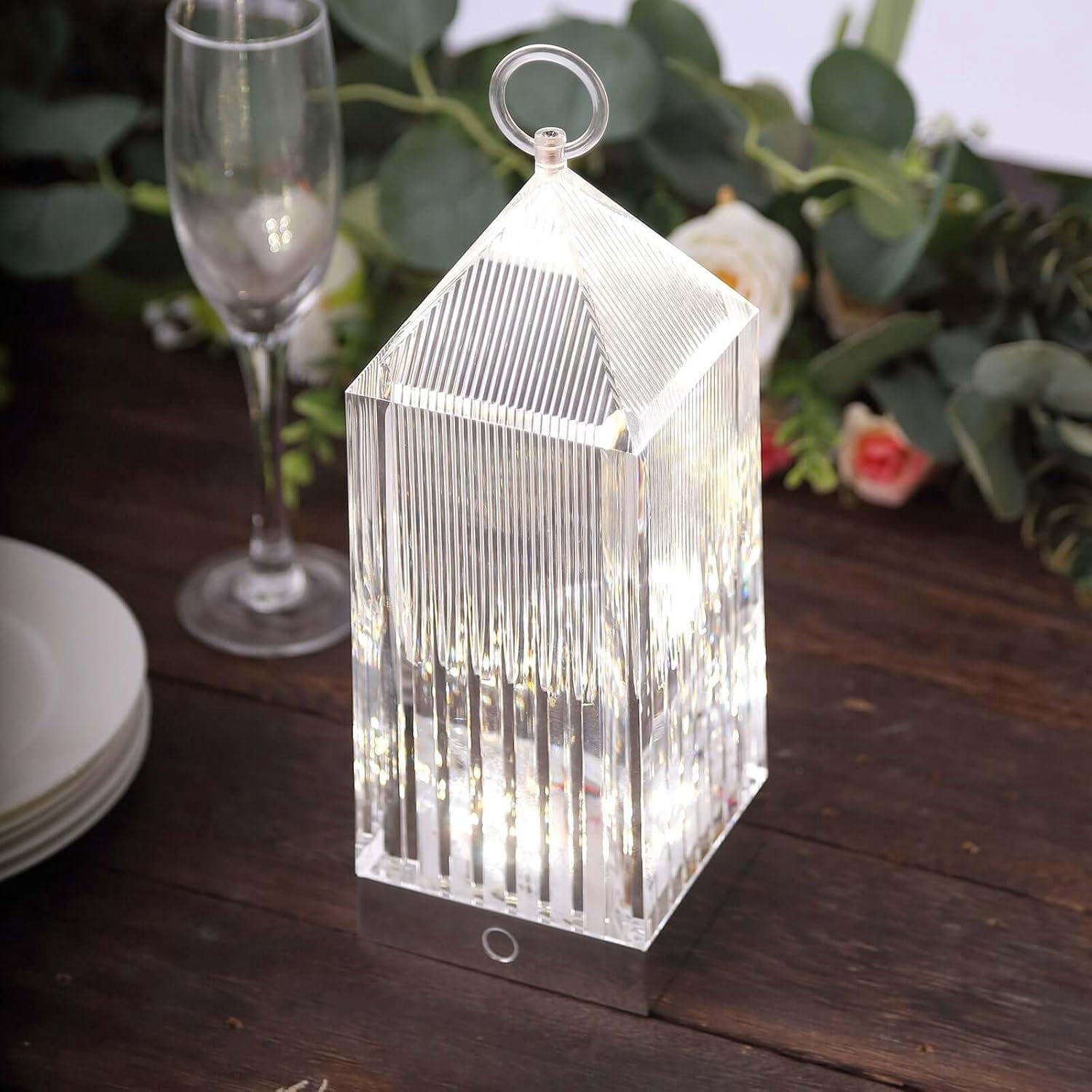Efavormart 11" Retro Lighthouse Style LED Crystal Lantern Table Lamp ...