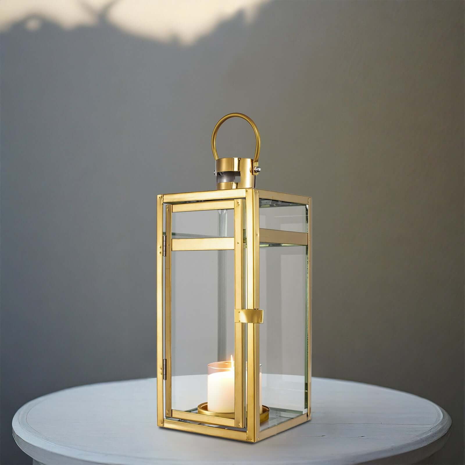Efavormart GOLD Stainless Steel Decorative Lantern Candle Holder with ...