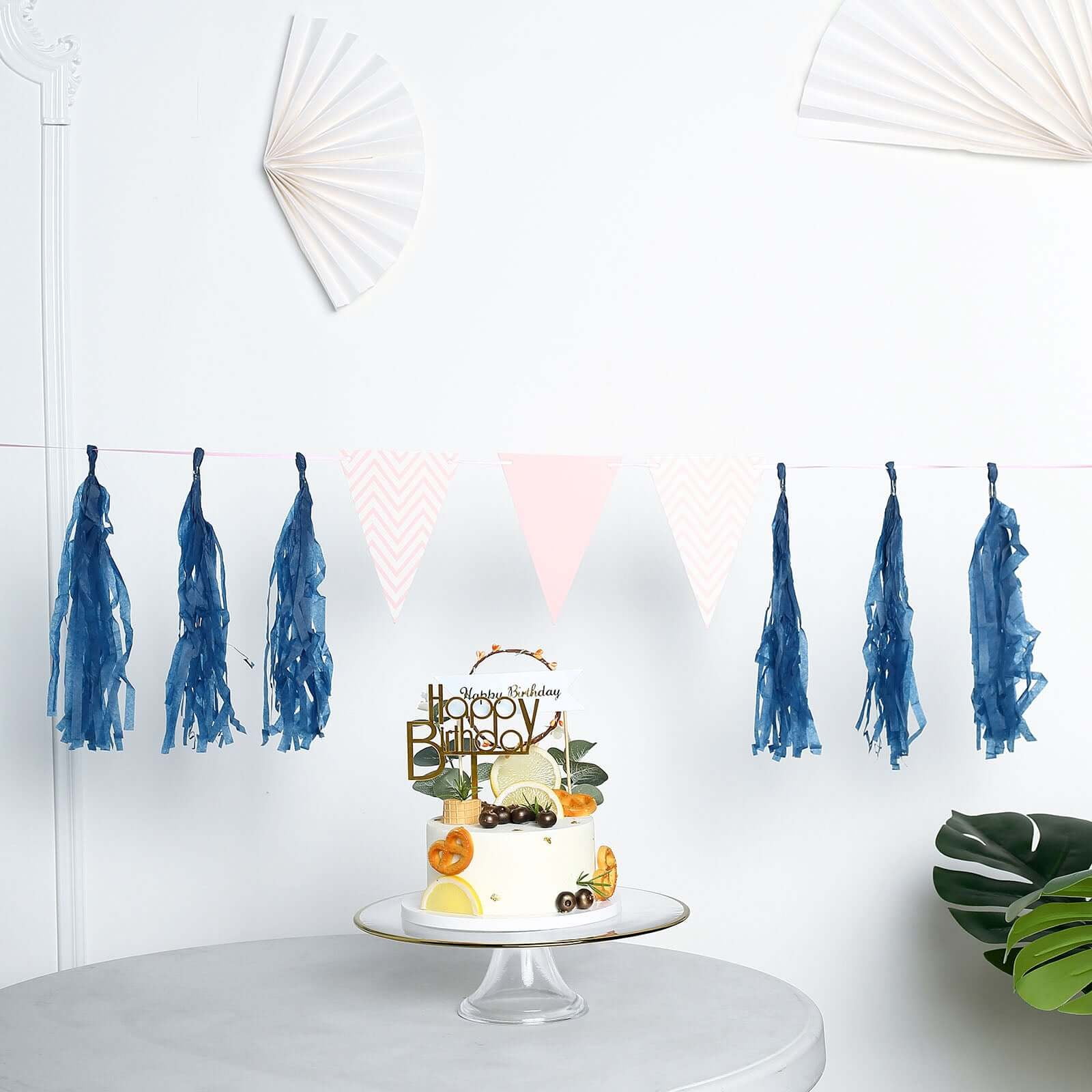 Efavormart 12 PCS Pre-Tied Paper Fringe Tassel Garland, Paper Tinsel ...