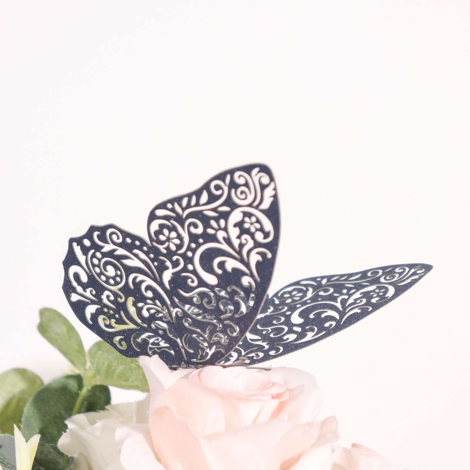 Efavormart 12 Pack | 3D Navy Blue Butterfly Wall Decals DIY Removable ...