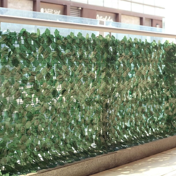 Efavormart 12 Pack Dark Green Artificial Ivy Privacy Screen Fence Wall ...