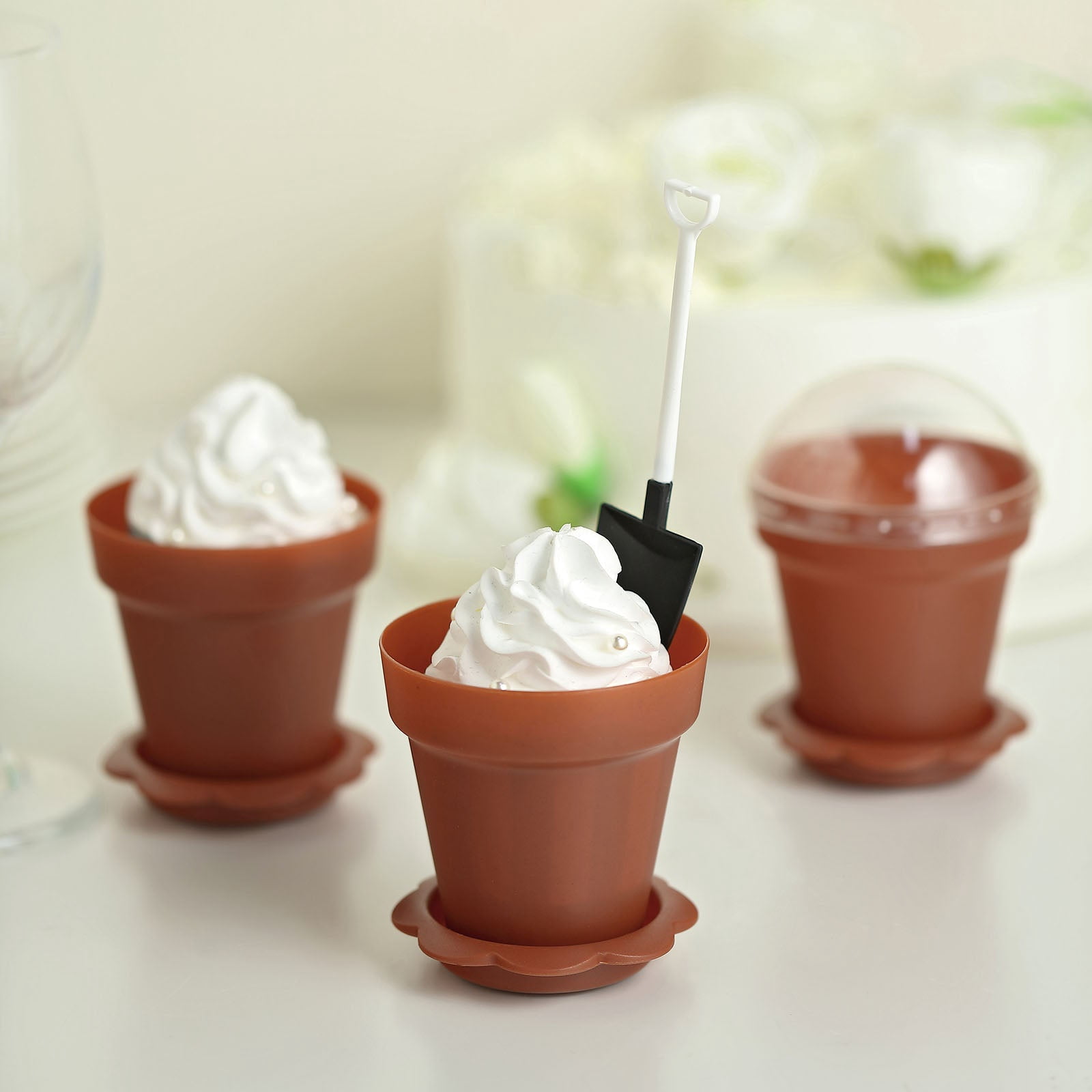 Efavormart 12 Pack | Terracotta Flower Pot Ice Cream Dessert Cups with ...