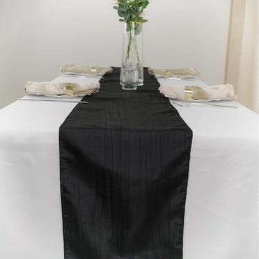 Efavormart Premium Black Lace Table Runner 15"x117" with Scalloped ...