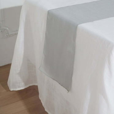 Efavormart SILVER Premium Polyester Table Top Runner For Weddings ...