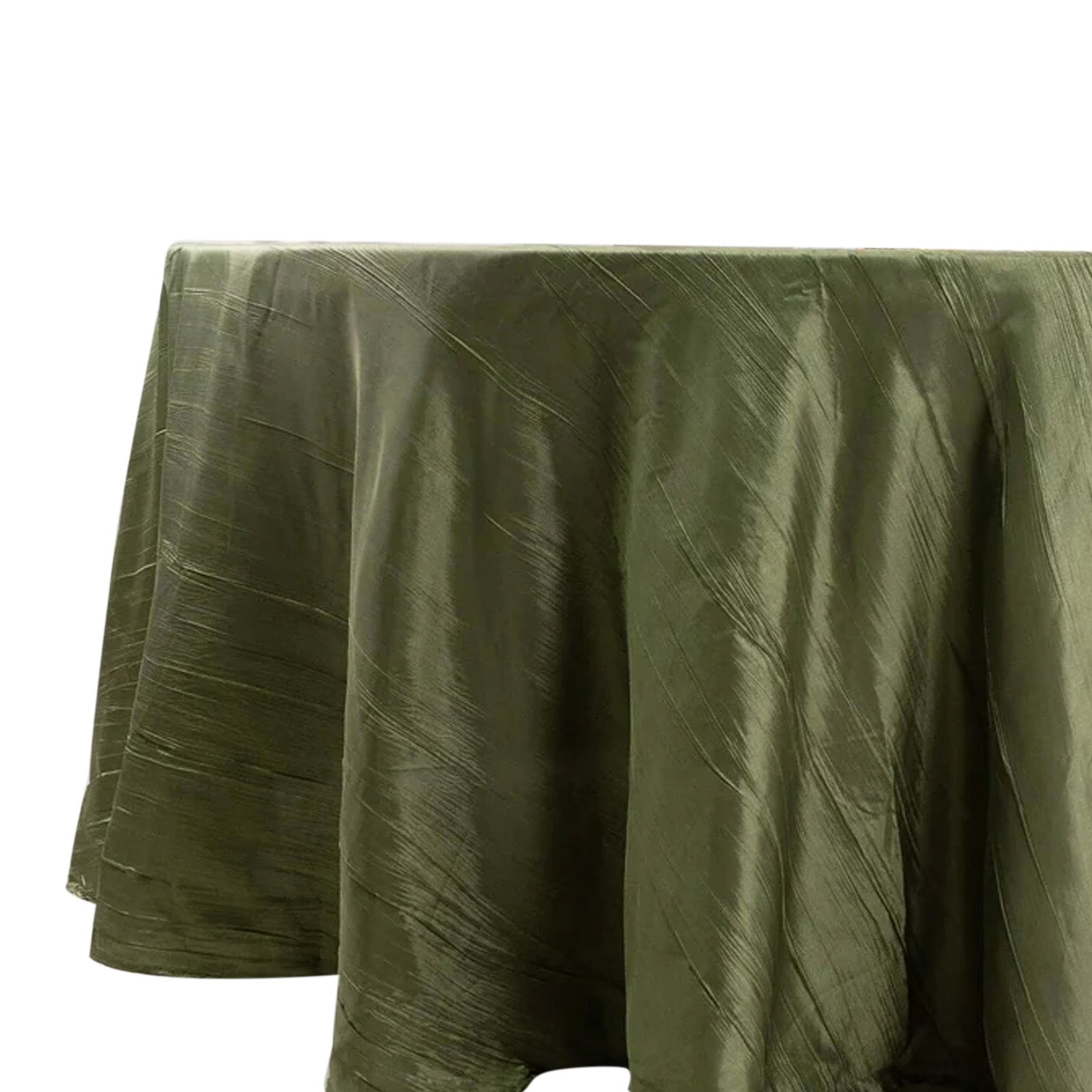 Efavormart 120" Dusty Sage Green Accordion Crinkle Taffeta Rectangular ...