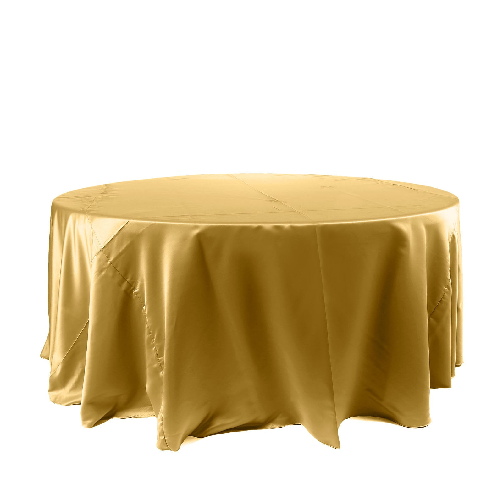 Efavormart 120" GOLD Wholesale Linens SATIN Round Tablecloth for ...