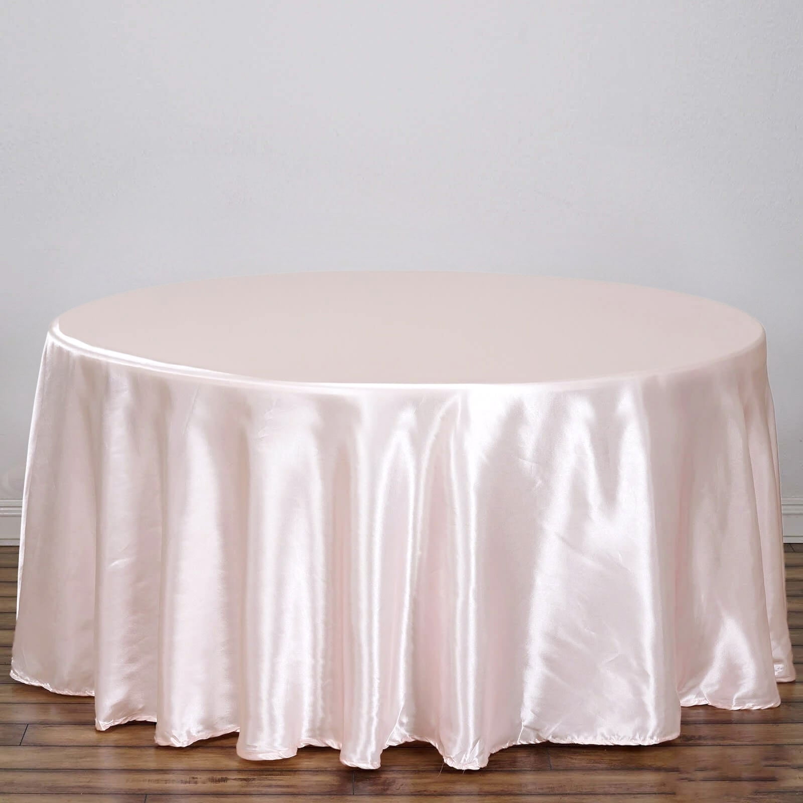 Efavormart 120 Inch Satin Round Tablecloth, Washable Linen Table Cover ...