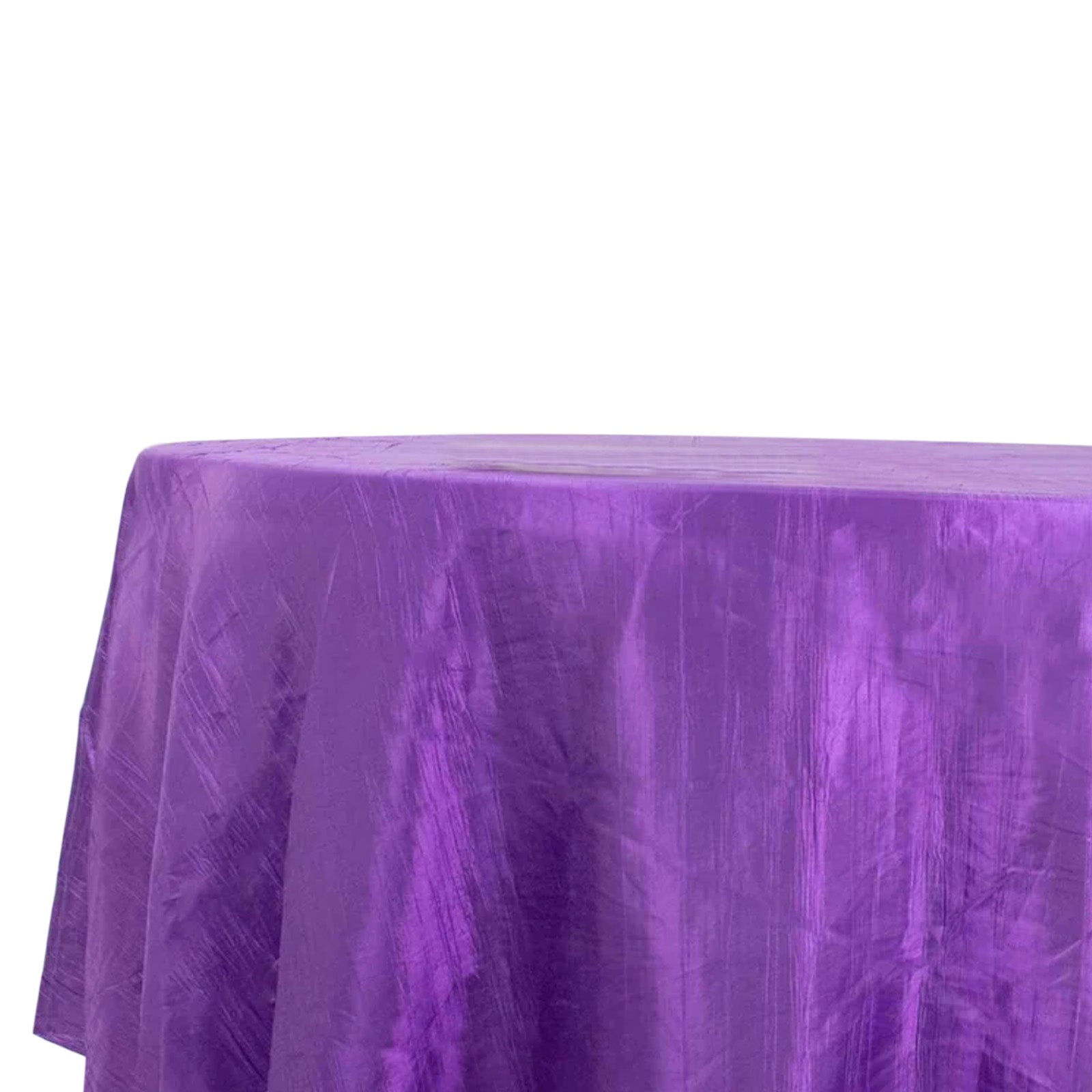 Efavormart 120" Purple Accordion Crinkle Taffeta Rectangular Table ...