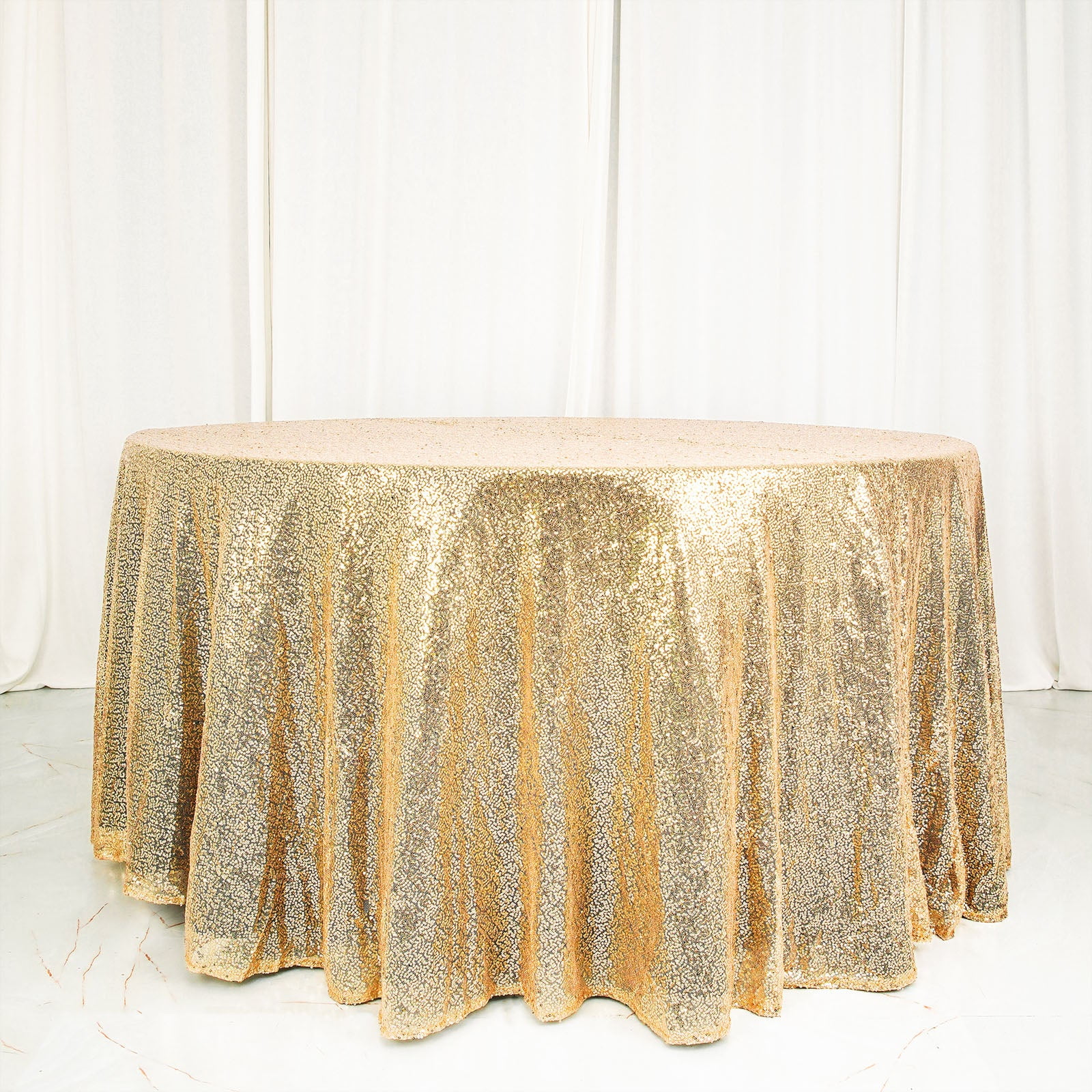 Efavormart 120" Wholesale Premium Champagne Table Cover Sparkly SEQUIN ...