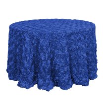 Efavormart 120" Wholesale Round Table Cover BLUSH Grandiose Rosette 3D Satin Tablecloth For ...