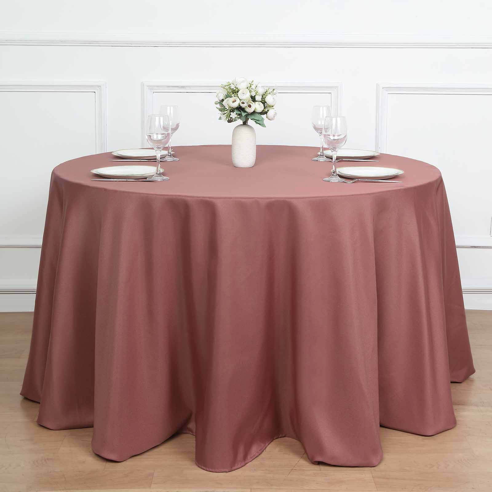 Efavormart 120" Wholesale Round Tablecloth Polyester Round Table Linens ...