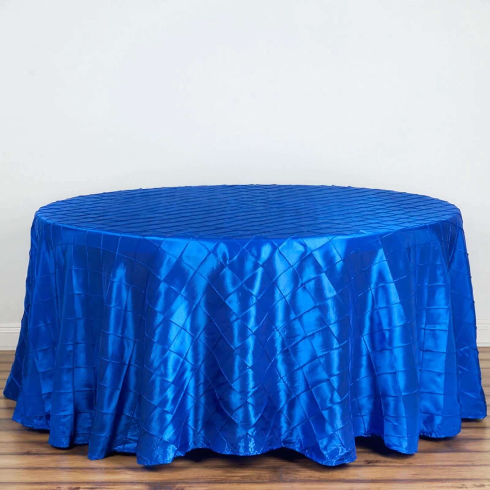 Efavormart 120" Wholesale Royal Blue Tablecloths Pintuck Table linens ...