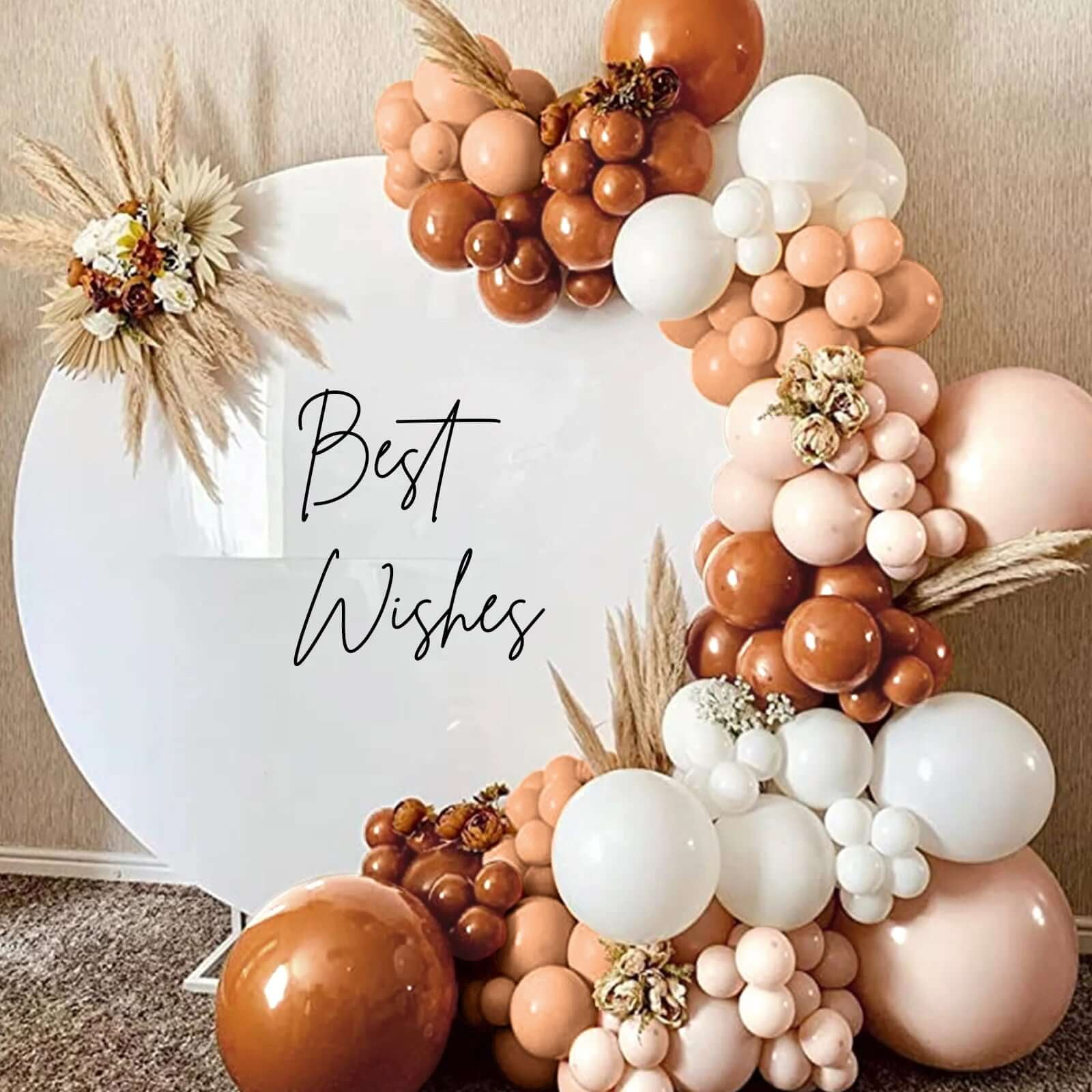 Efavormart 124 Pack Diy Balloon Kit Boho Neutral Garland Arch Rustic Double Layer Latex
