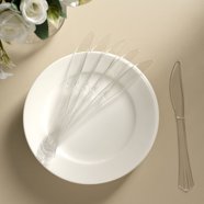 Dixie Disposable Heavyweight Cutlery Utensils, White Plastic Knives ...
