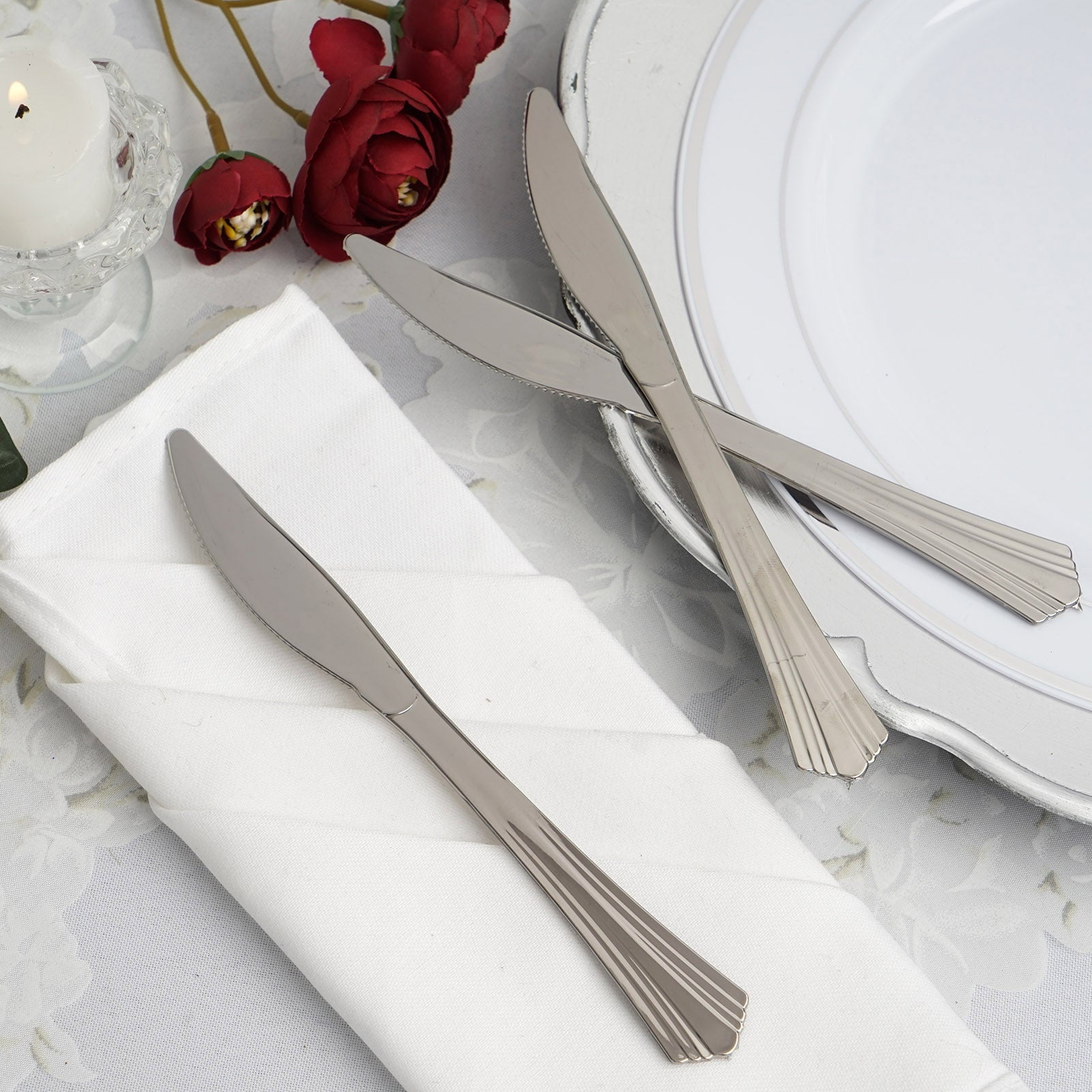 Efavormart 125 Pieces - Silver Plastic 7" Knife for Wedding Party ...