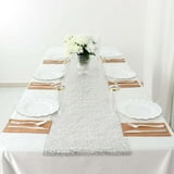 Efavormart Metallic Silver Non-Slip Vinyl Table Runner, 13"X6ft ...