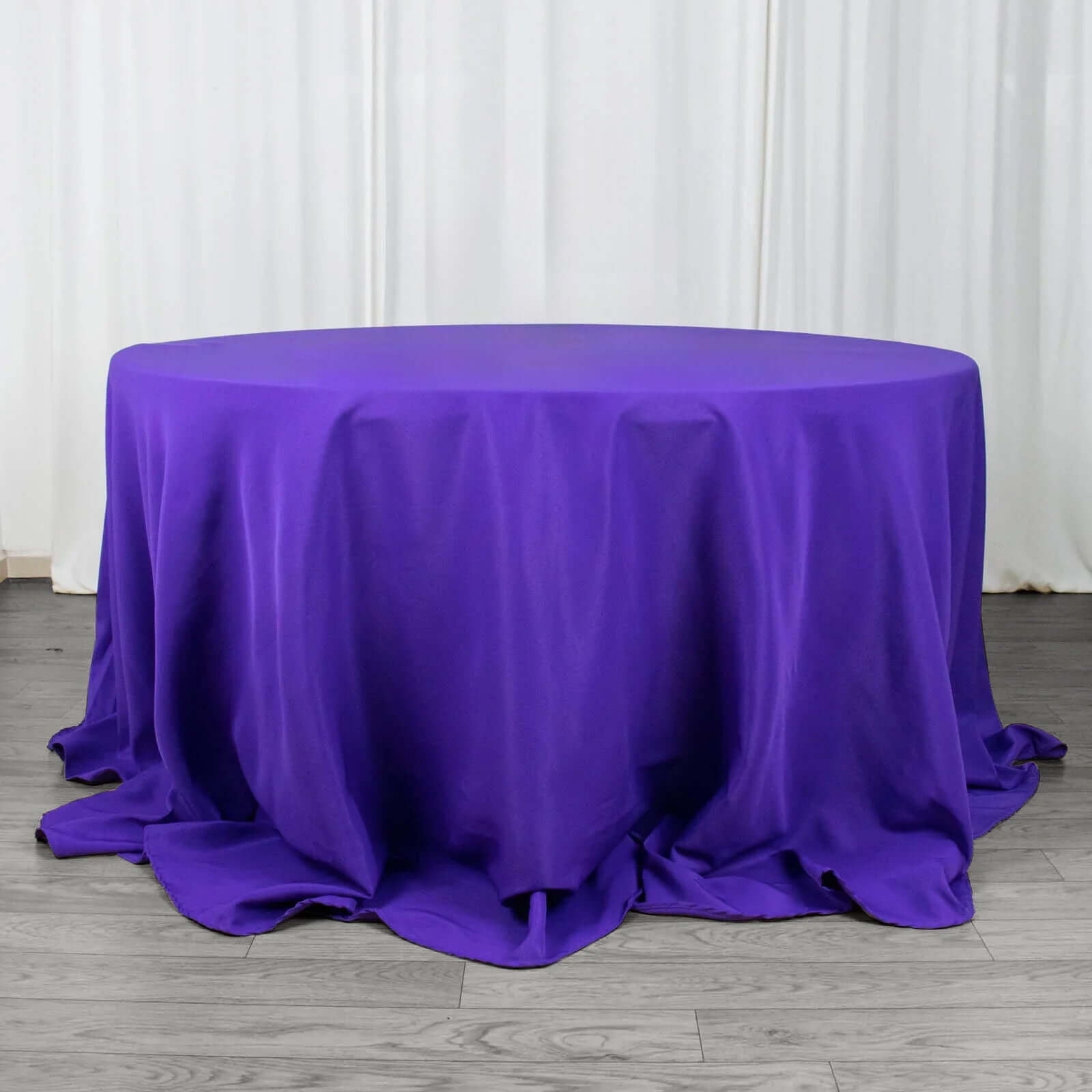 Efavormart 132" Purple 200 GSM Seamless Premium Polyester Round ...