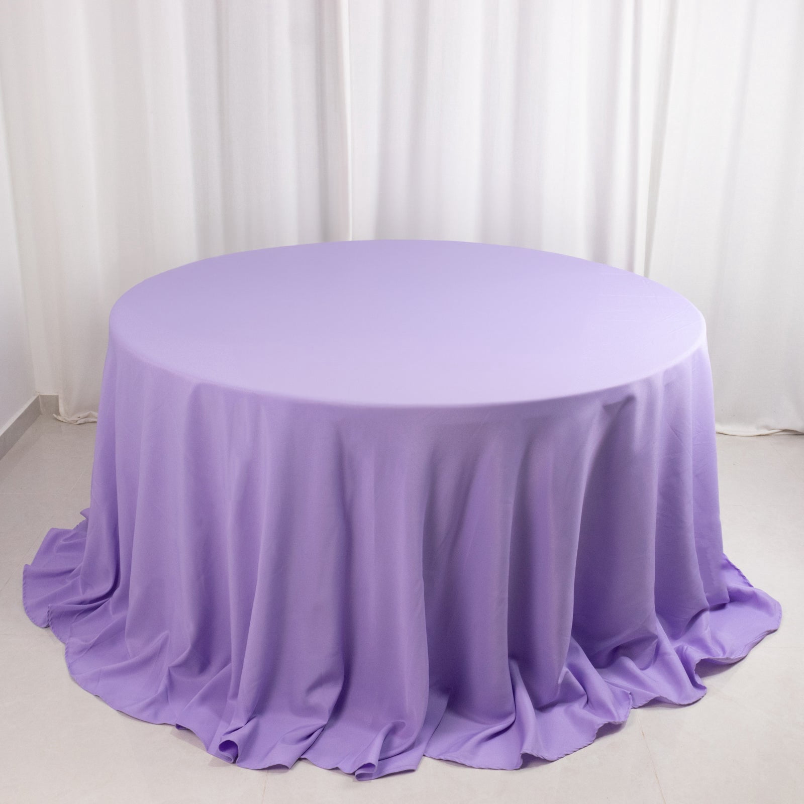Efavormart 132" Seamless Premium Polyester Table Linens Round ...