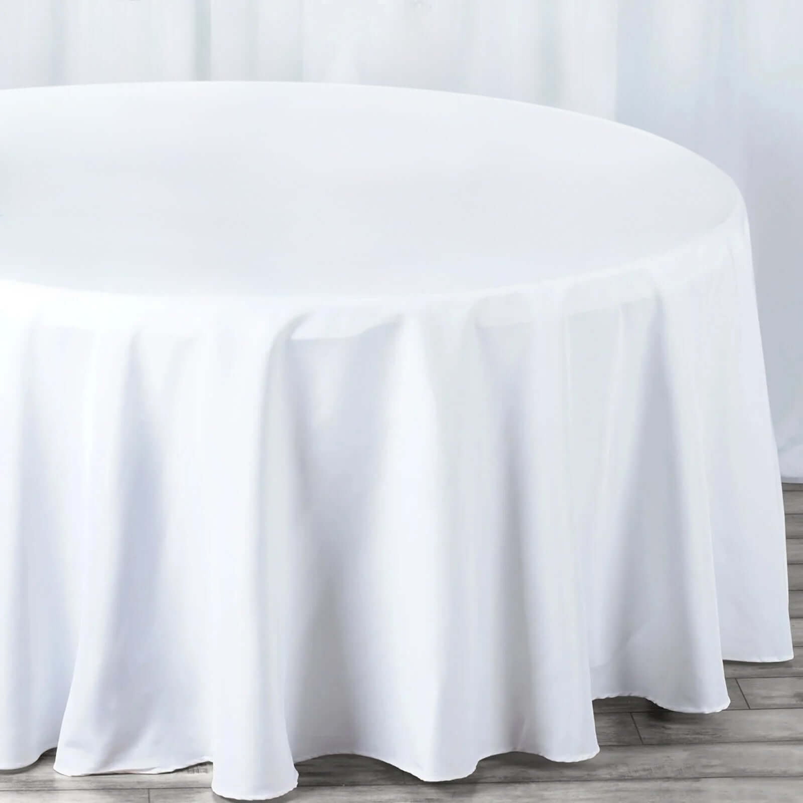 Efavormart 132" Seamless Premium Polyester Table Linens Round ...