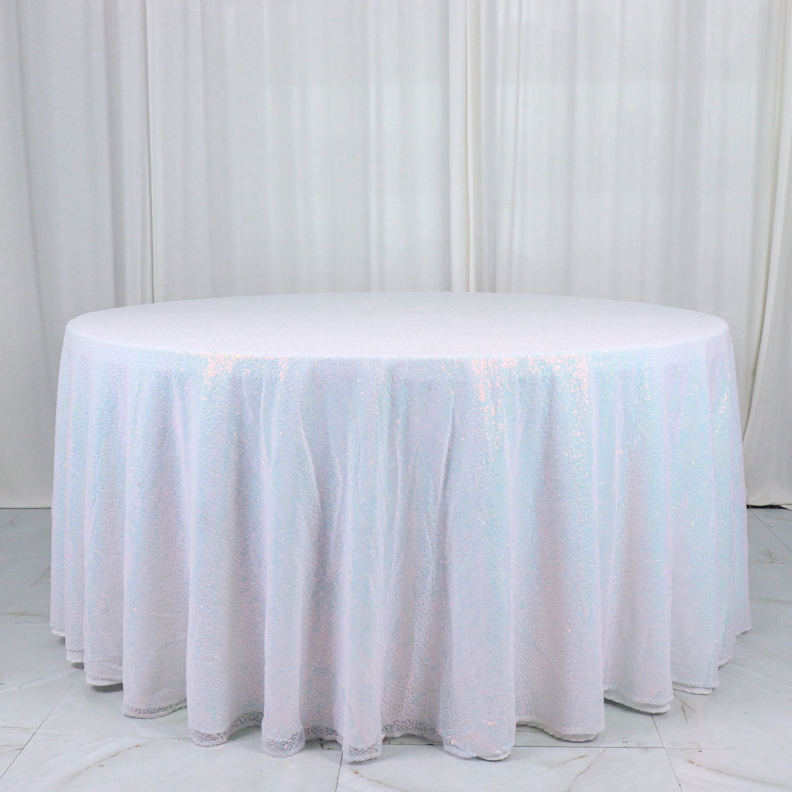 Efavormart 132" Wholesale Premium Table Cover Sparkly SEQUIN Round Tablecloth For Wedding ...