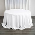 Efavormart 132" White Premium Polyester Round Tablecloth for Wedding ...