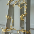 Efavormart 15ft Warm White 40 LED Metallic Gold Rose Leaf Fairy Lights ...