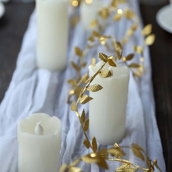 Efavormart 15ft 40 LED Gold Rose Leaf Fairy Lights, Wedding Room Decor ...