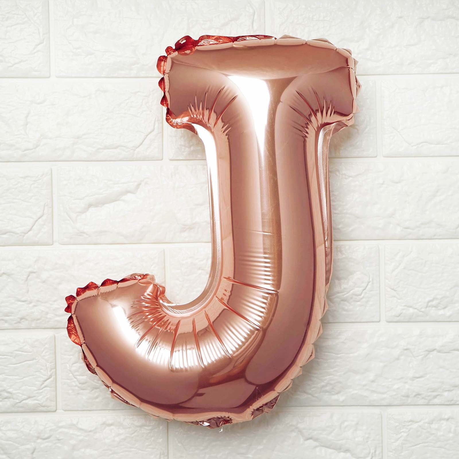 Efavormart 16" Metallic Blush/Rose Gold Mylar Foil Letter Balloons - J ...