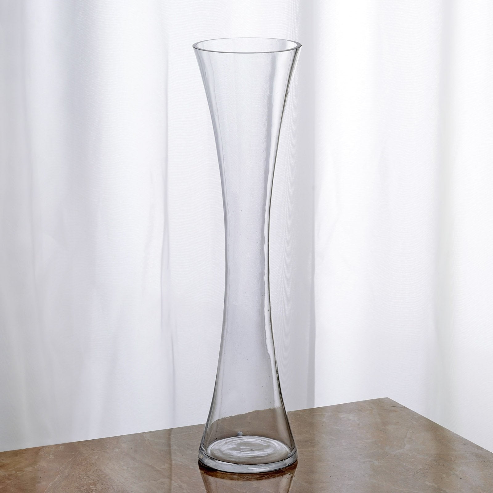 Efavormart 16" Tall Clear Hourglass Shaped Floral Vase Wedding Party ...