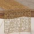 Efavormart 16" X 72" Gold Wire Nest Table Runner, Metallic String Woven ...