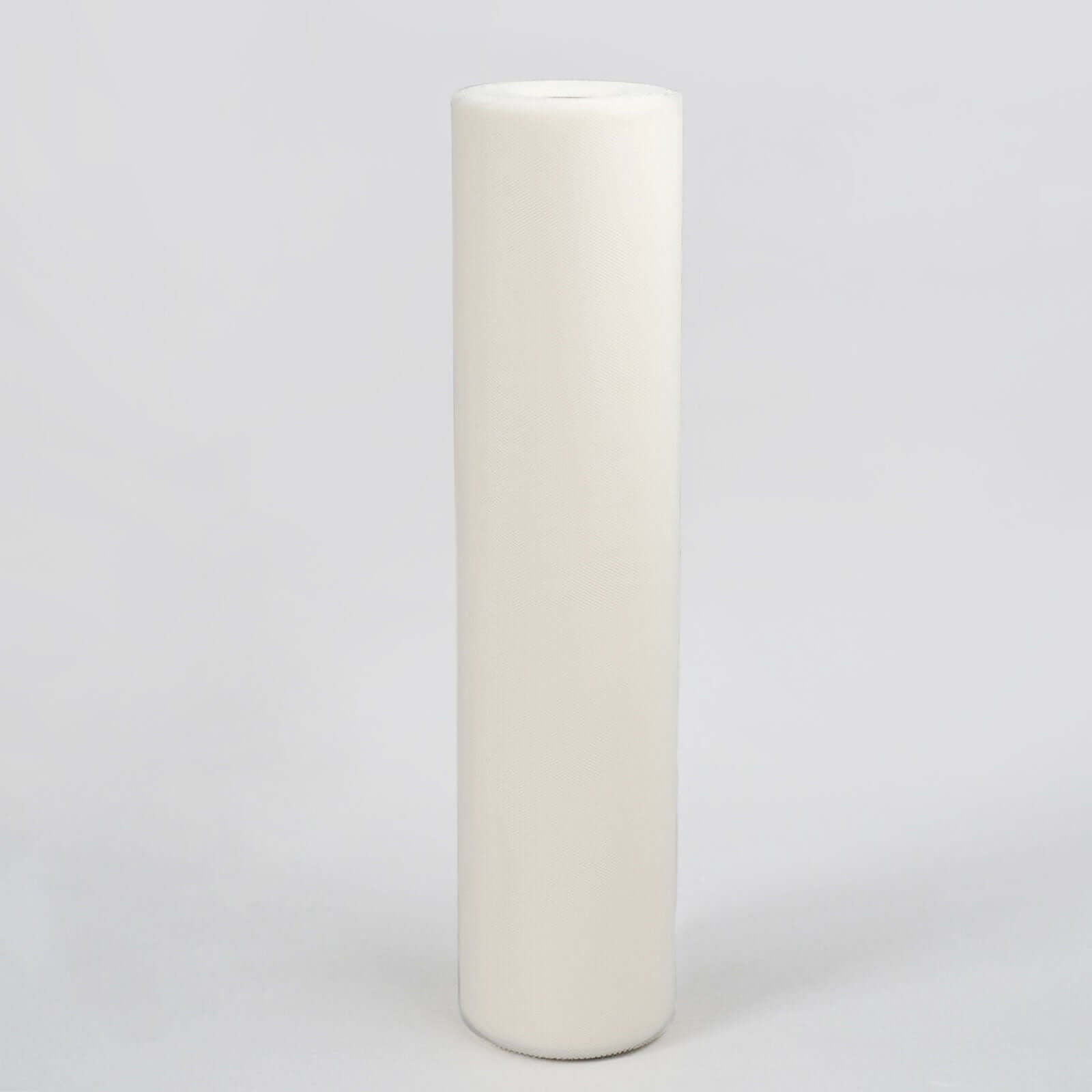 Efavormart 18"x100 Yards Ivory Tulle Fabric Bolt, Sheer Fabric Spool ...