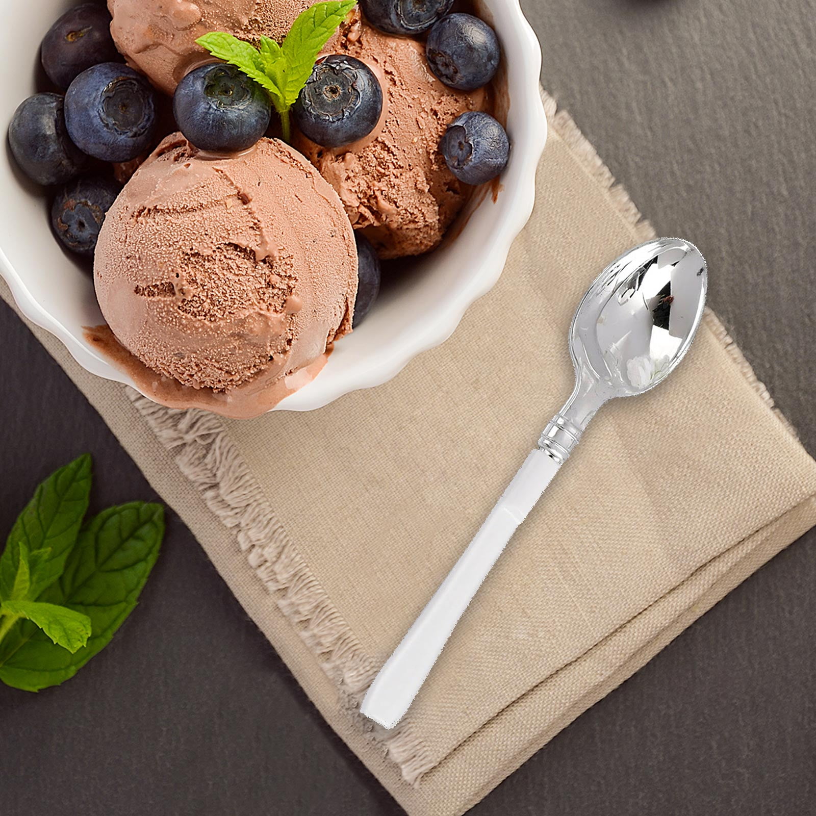 Efavormart 180 Pieces - 7" White Handled Plastic Coffee Spoon - Antique ...