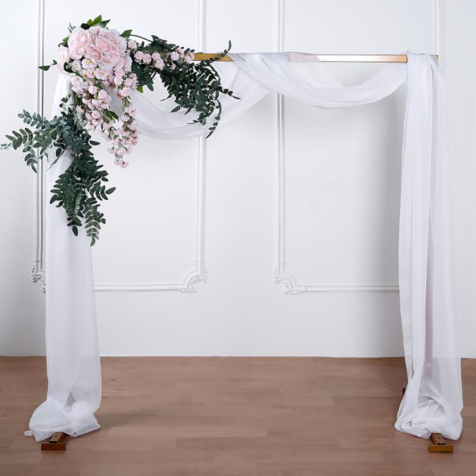 Efavormart 18Ft Decorative Transparent White Sheer Organza Curtain ...