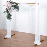 Efavormart 18Ft Decorative Transparent White Sheer Organza Curtain ...