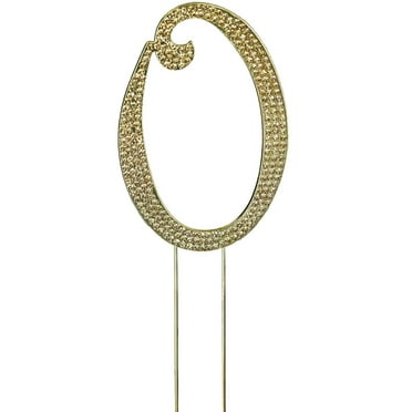 Efavormart 4.5" Tall Gold Shinny Rhinestone Letters Cake Toppers For ...