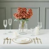 Efavormart 2 Bouquets | 17" Terracotta Real Touch Artificial Silk Rose ...
