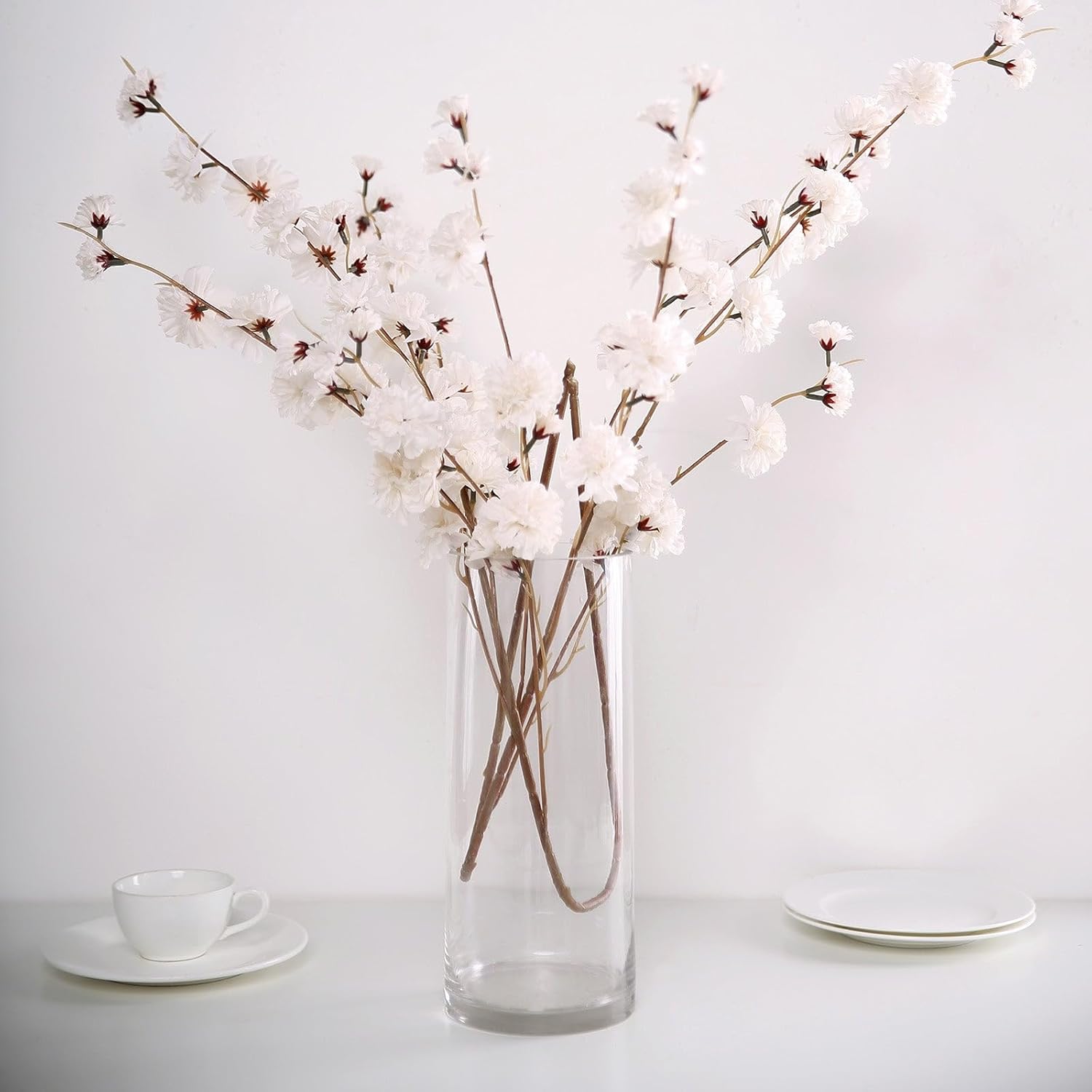 Efavormart 2 Branches - 42" Ivory Carnation Flower Spray, Silk Flower ...