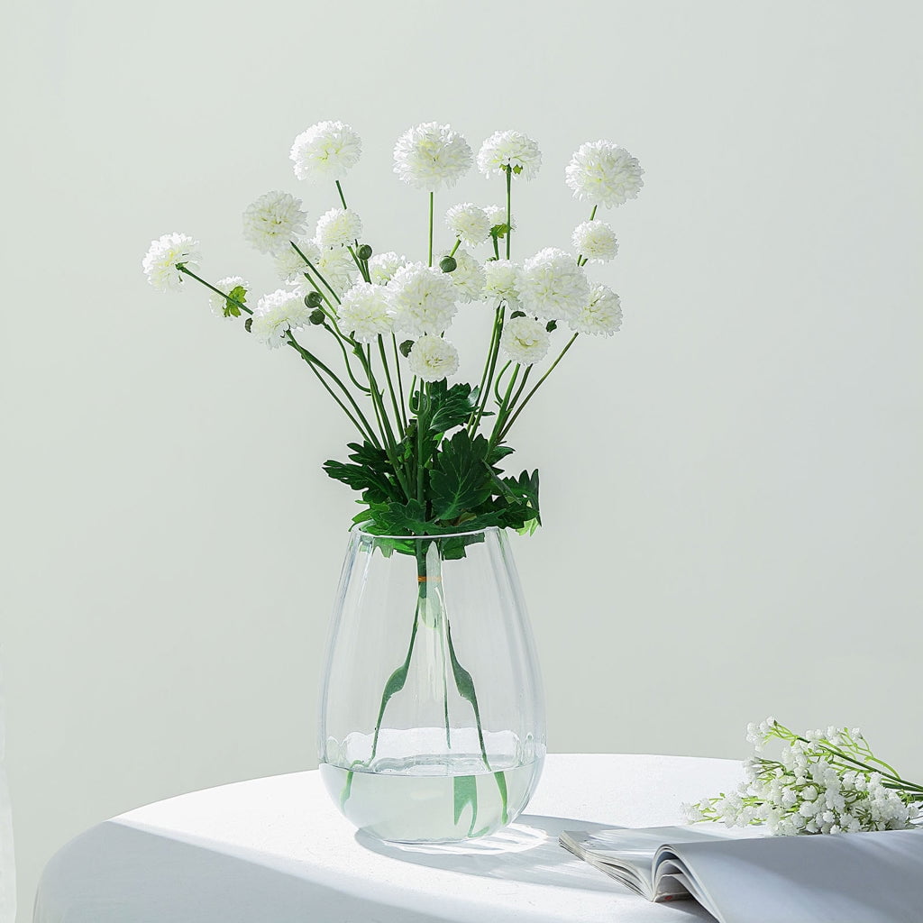 Efavormart 2 Bushes - 33" Ivory Chrysanthemum Flower Stem, Artificial ...