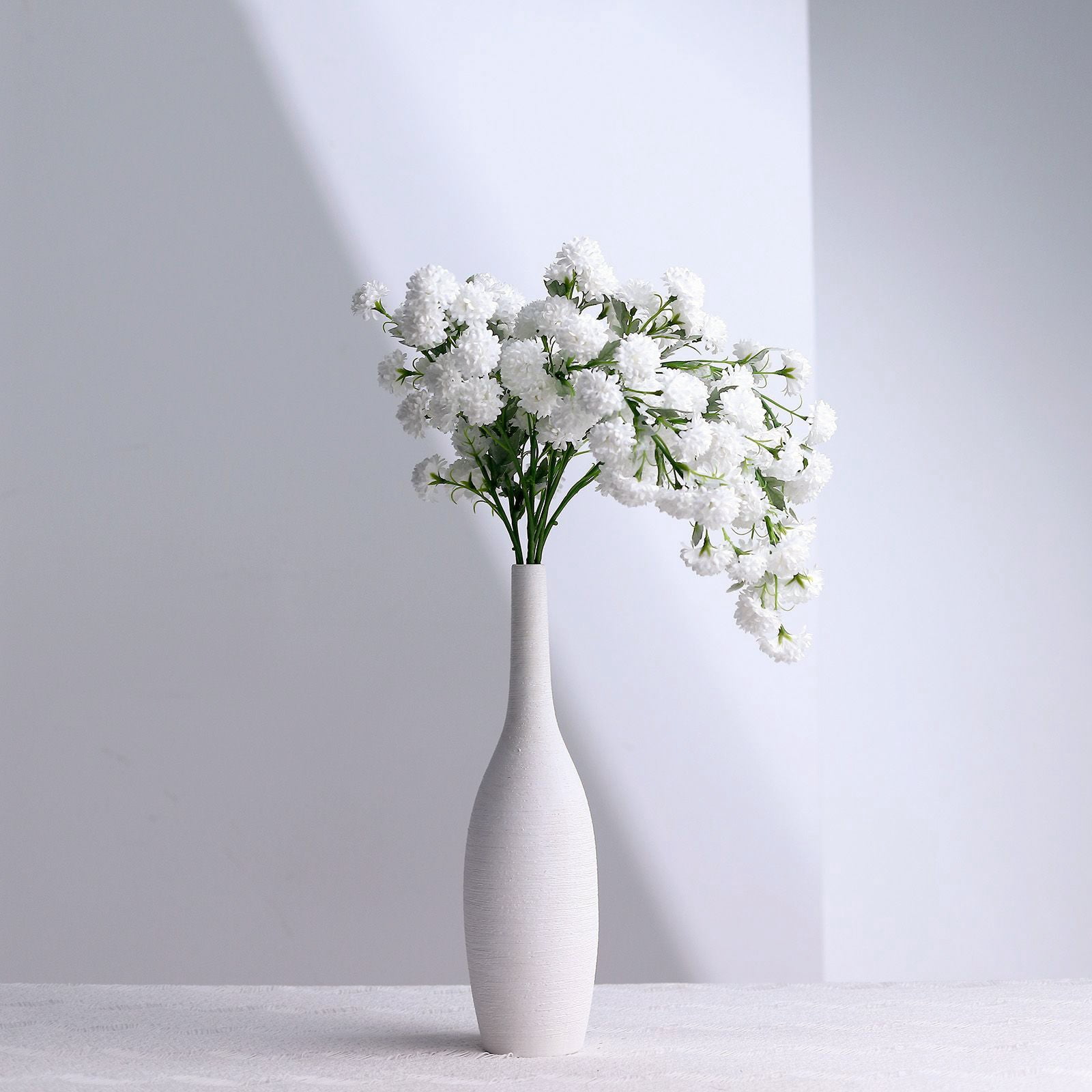 Efavormart 2 Bushes - 33" White Chrysanthemum Silk Flowers, Artificial ...