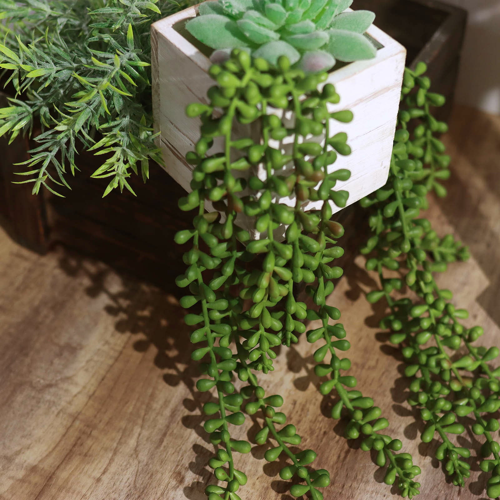 Efavormart 2 Pack | 23" Artificial Succulents Hanging Plants, Faux ...