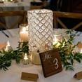 eFavormart 2 Pack 9” Gold Metal Crystal Beaded Candle Holder Set ...