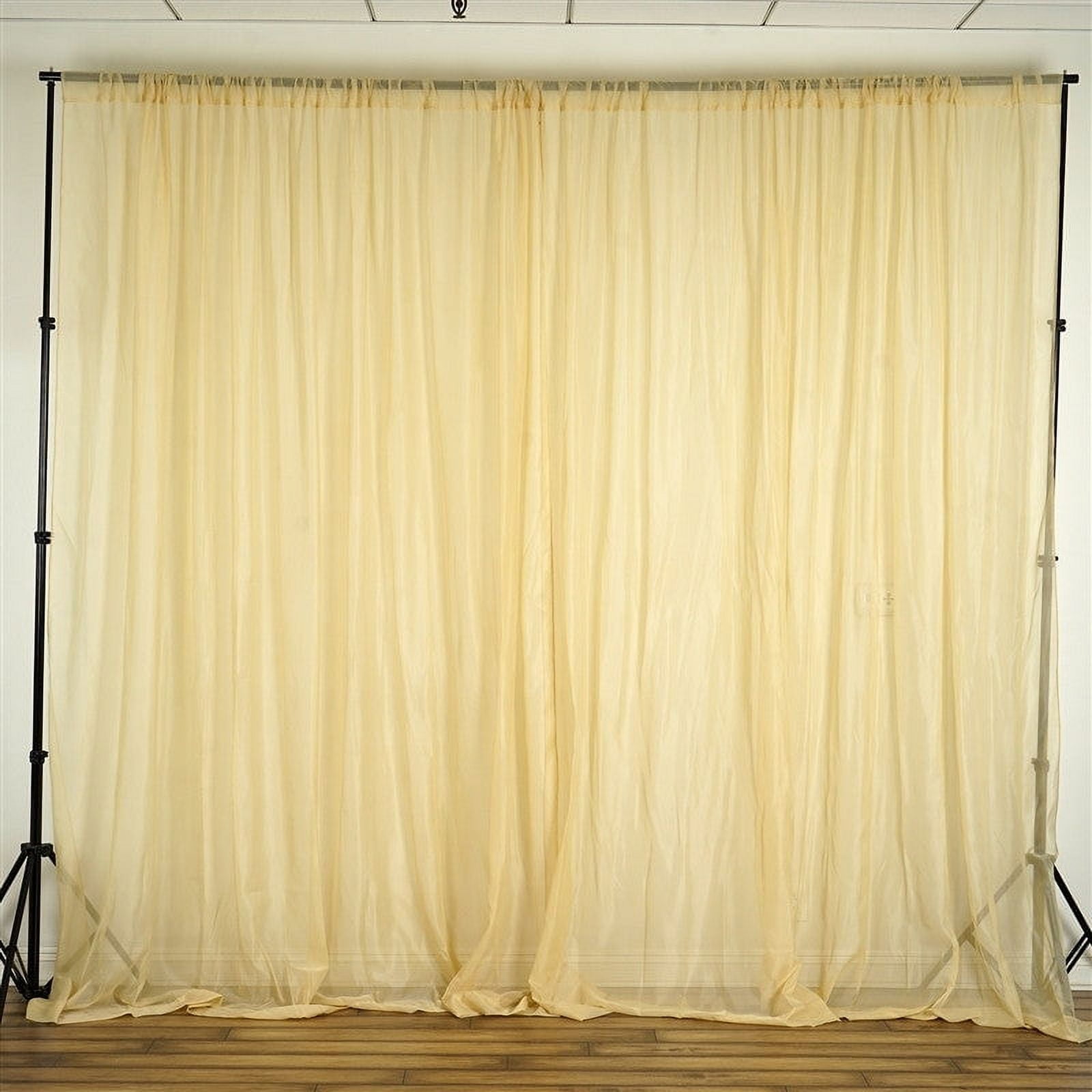 Efavormart 2 Pack | Champagne Fire Retardant Sheer Organza Premium ...