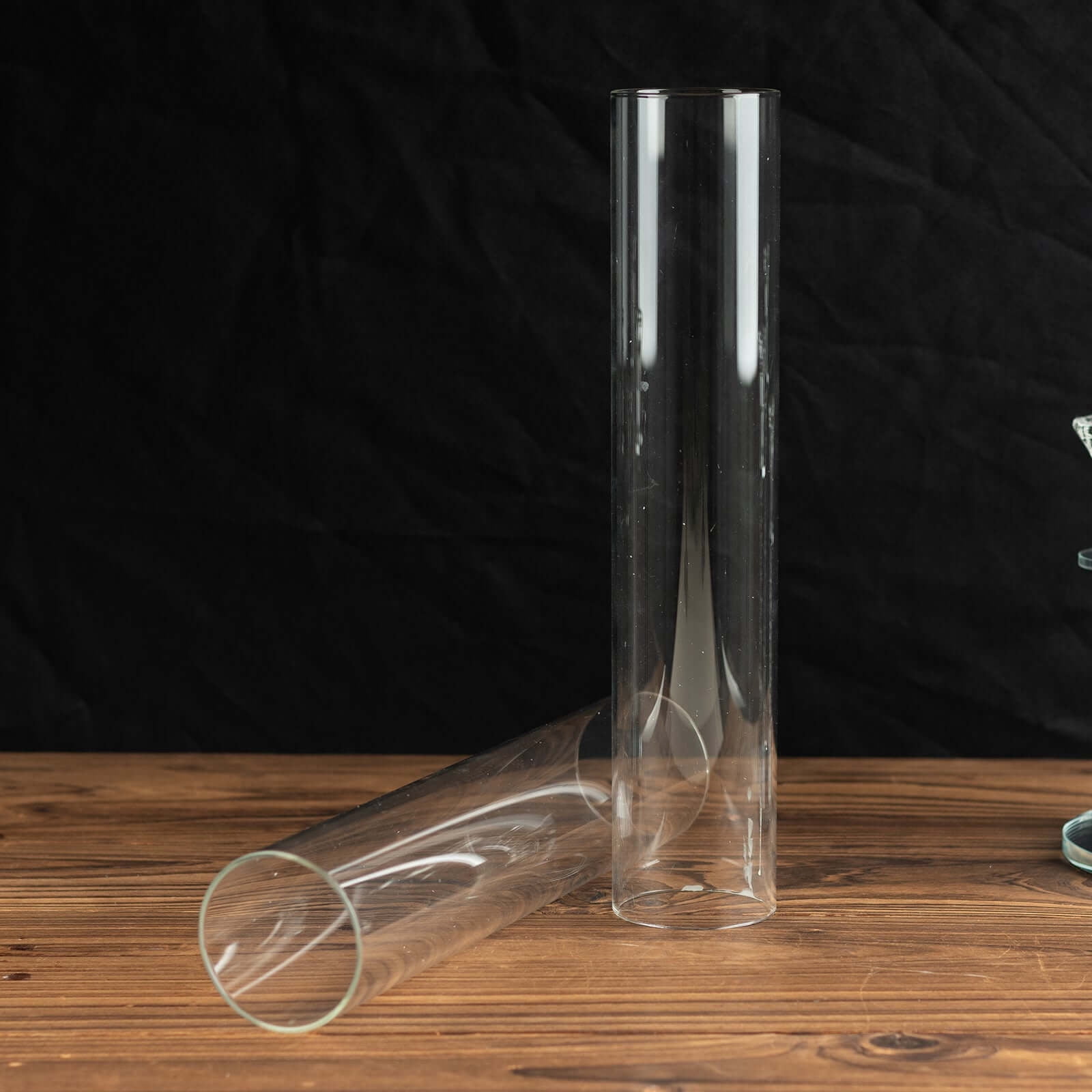 Efavormart 2 Pack Clear Glass Pillar Hurricane Candle Shades with 2.25 ...