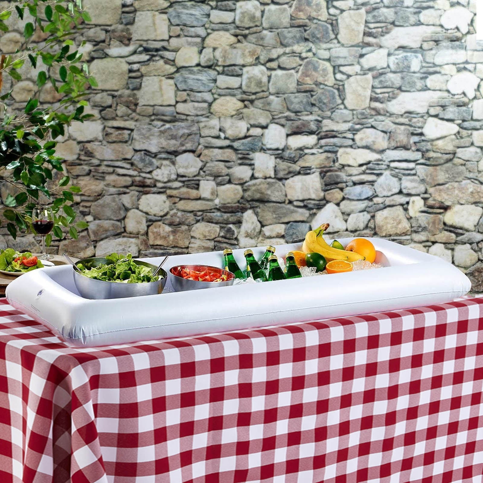 Efavormart 2 Pack Inflatable Beverage and Food Tray Cooler Buffet ...