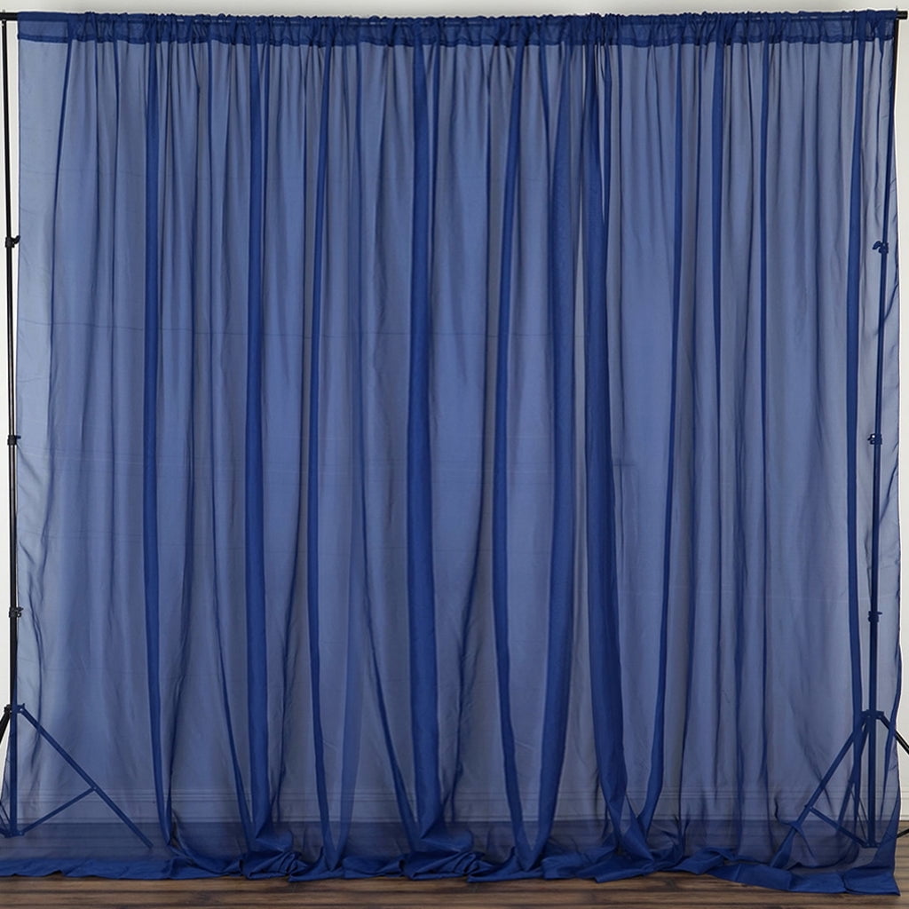 Efavormart 2 Pack | Navy Blue Fire Retardant Sheer Organza Premium ...