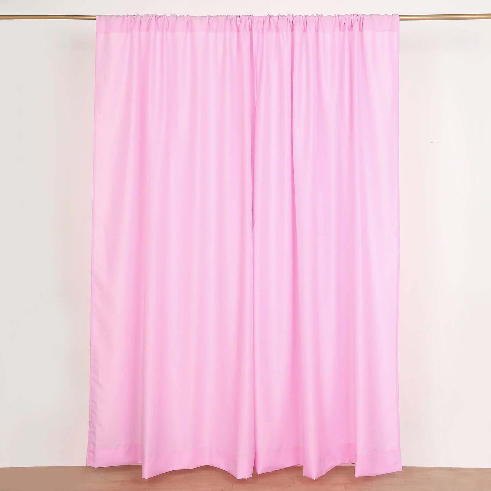 Efavormart 2 Pack | Pink Polyester Drapery Panels With Rod Pockets ...