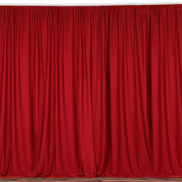 Efavormart 2 Pack | Red Fire Retardant Scuba Polyester Curtain Panel ...