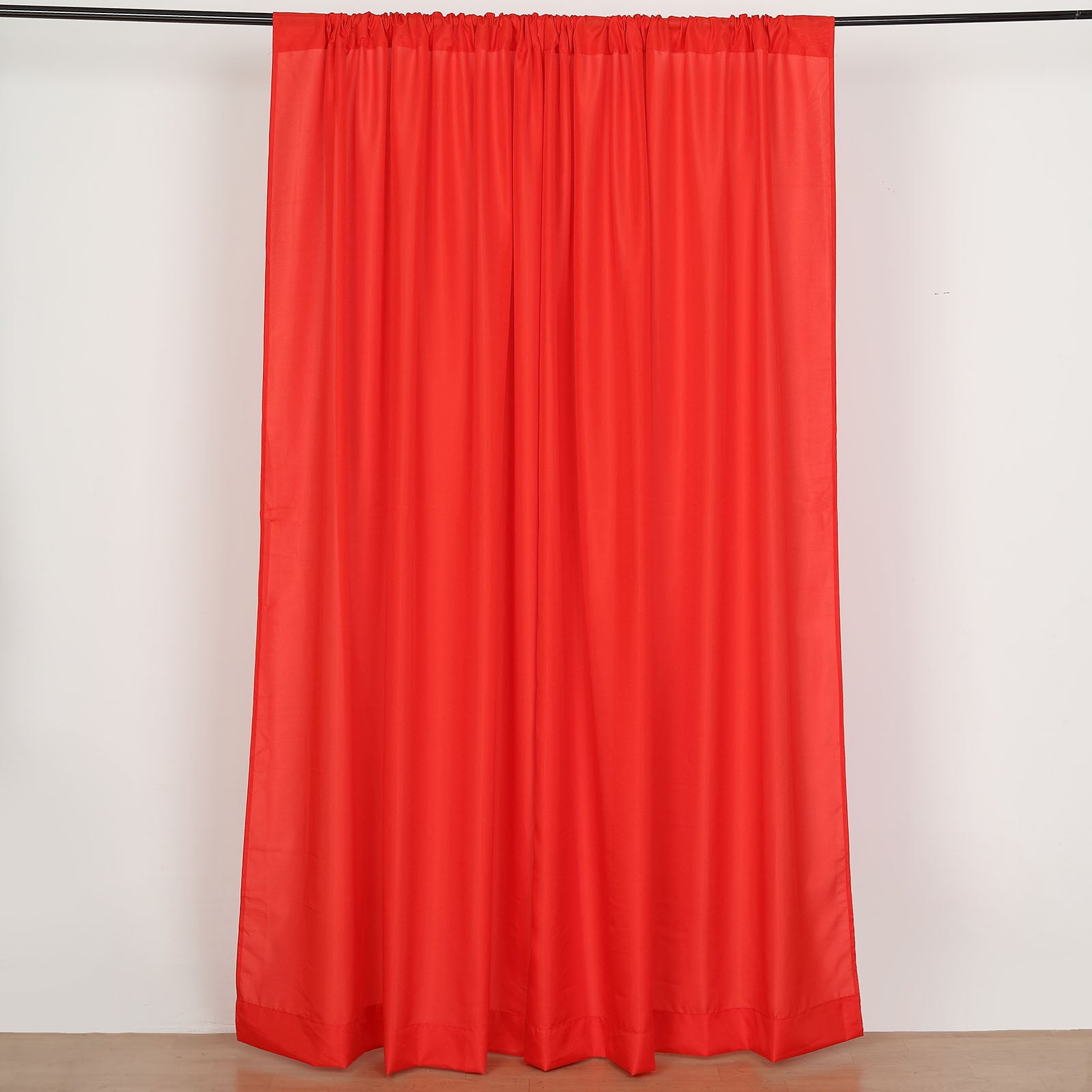 Efavormart 2 Pack | Red Polyester Drapery Panels With Rod Pockets ...
